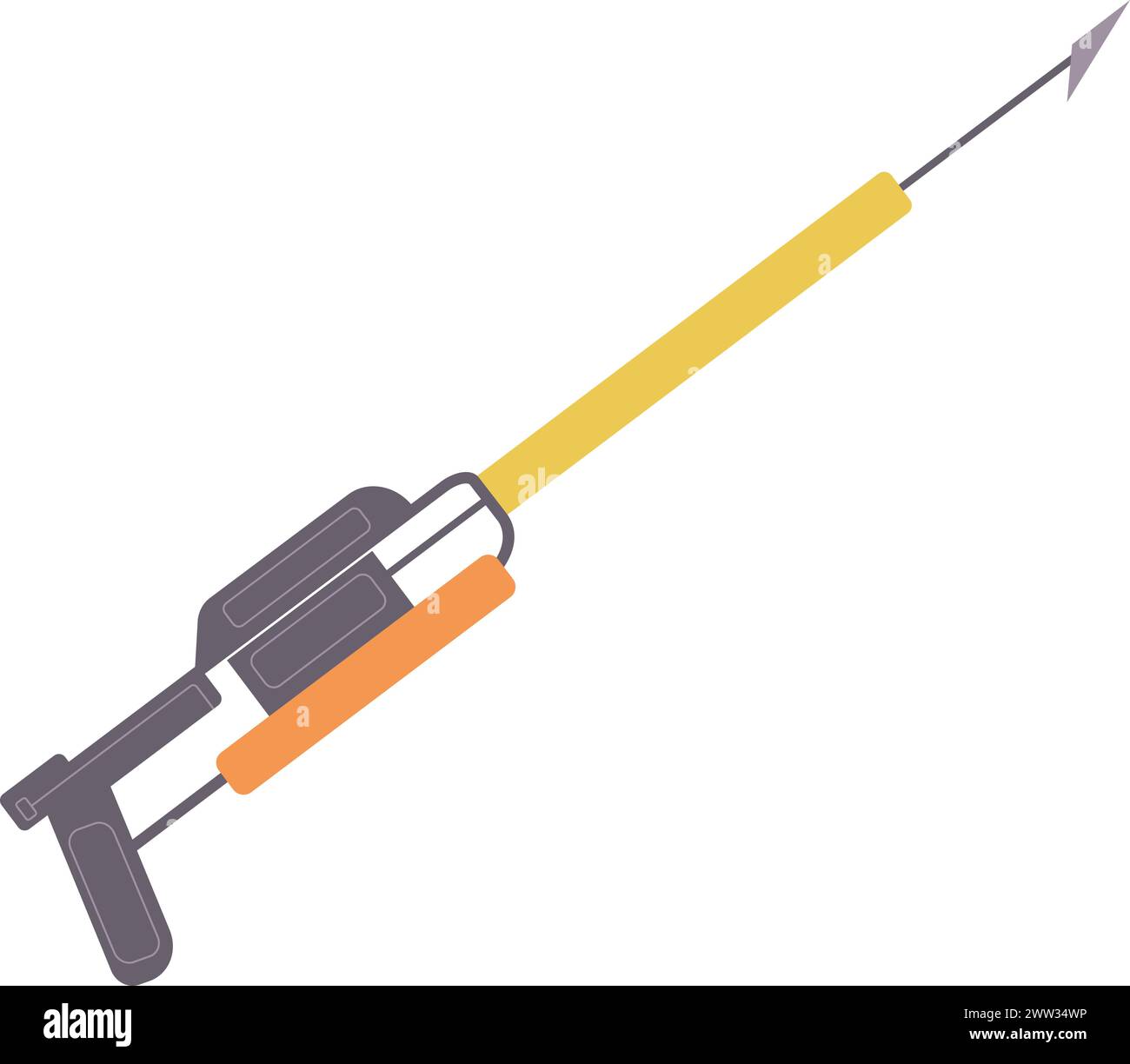 Harpoon gun color icon. Fish hunt symbol isolated on white background ...