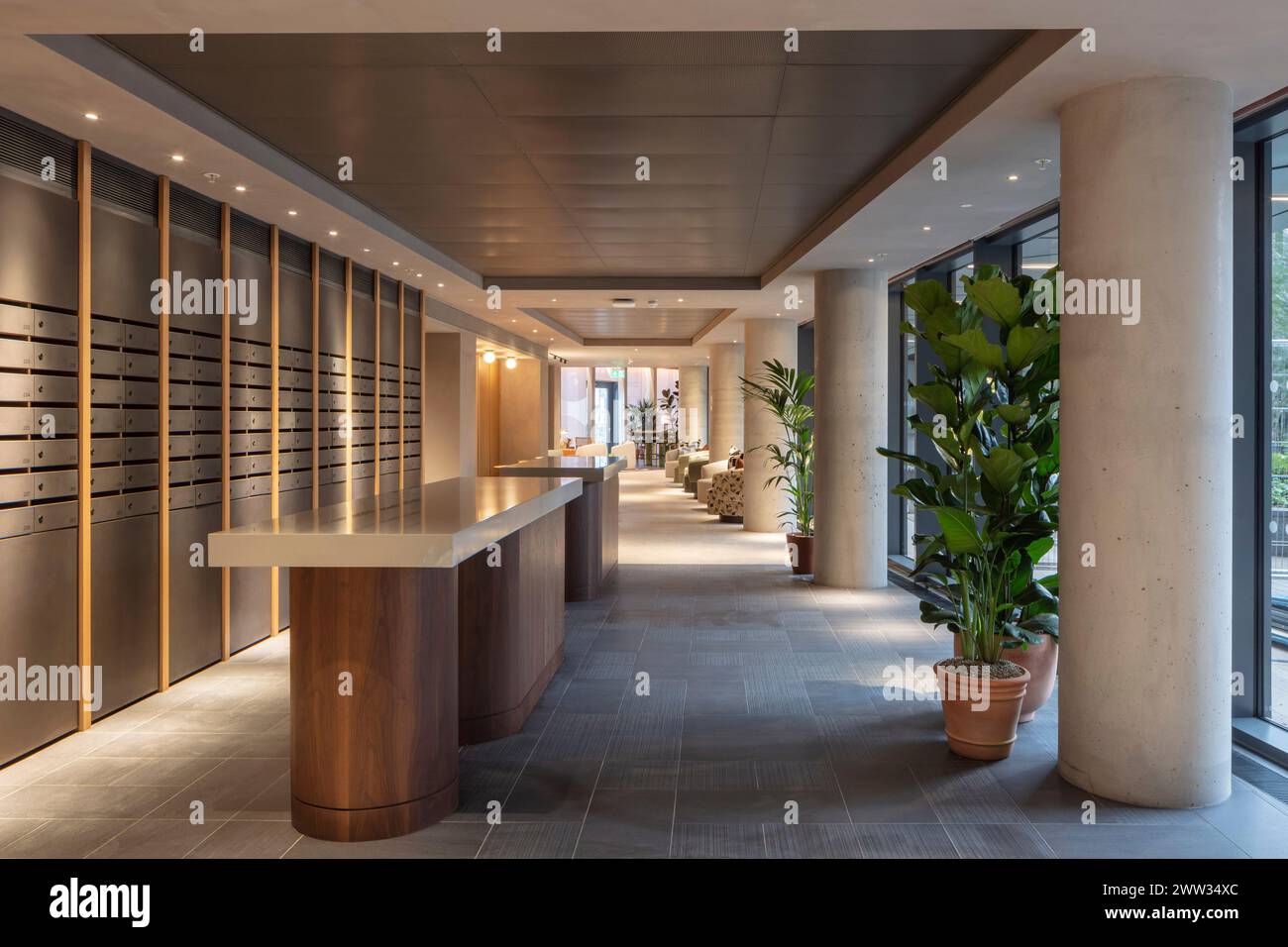Communal entrance lobby with letter boxes. Author, London, United ...