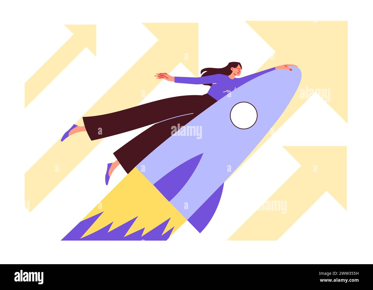 Flying upwards Stock Vector Images - Alamy