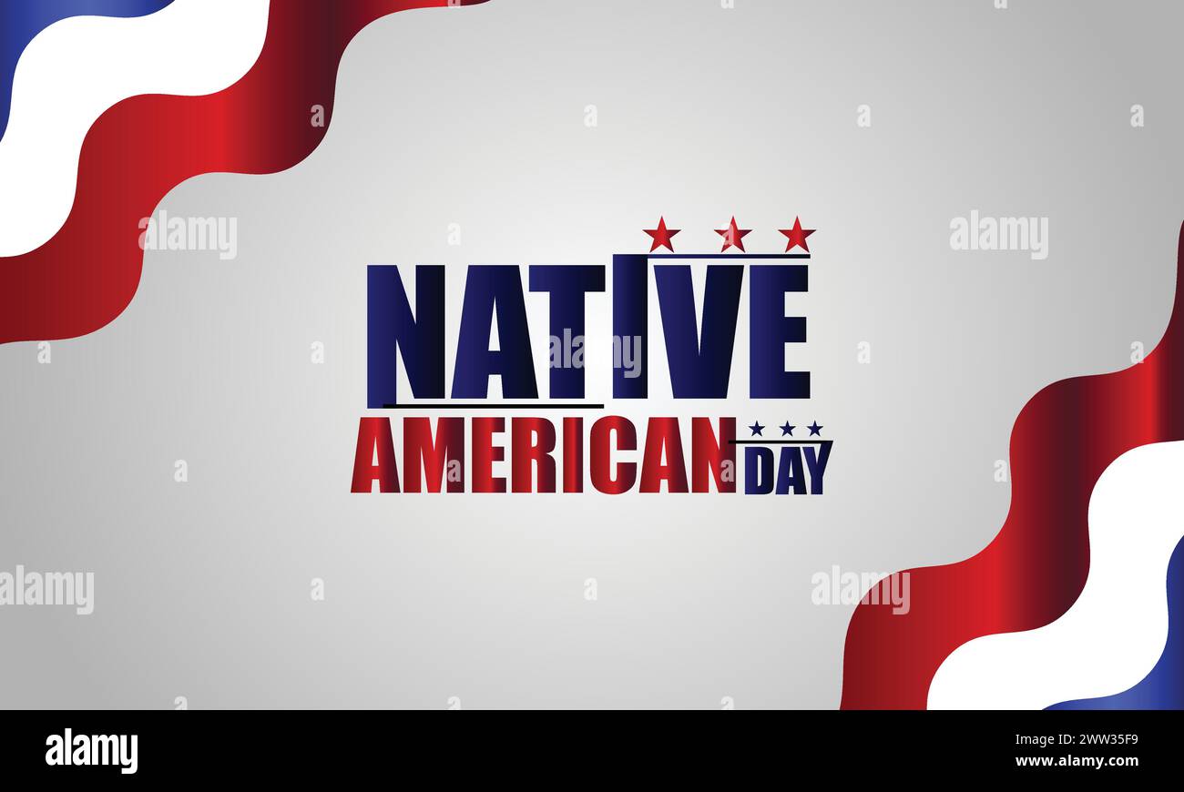 Native American Day text with usa flag illustration design Stock Vector ...