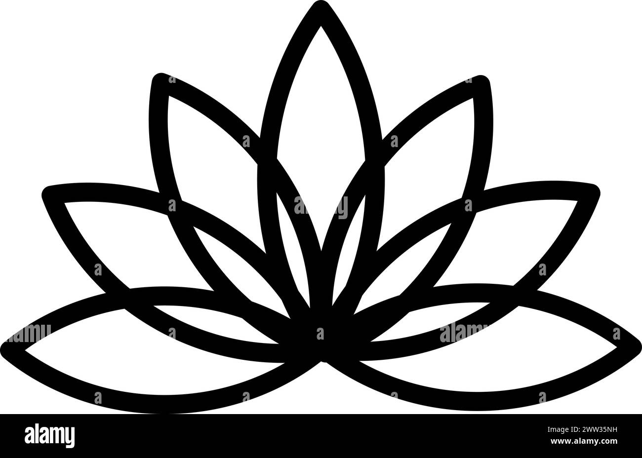 Lotus flower mystical religious symbol. Spiritual zen sign of ...