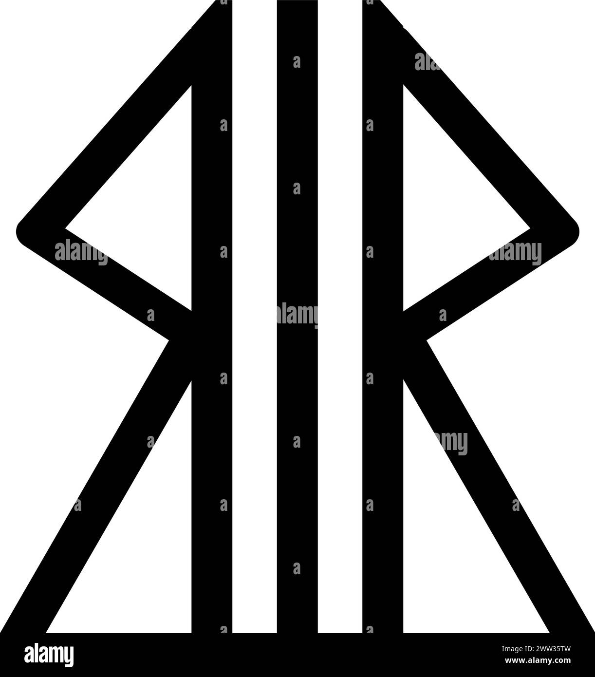 Rune monogram mystical religious symbol. Spiritual viking sign of ...