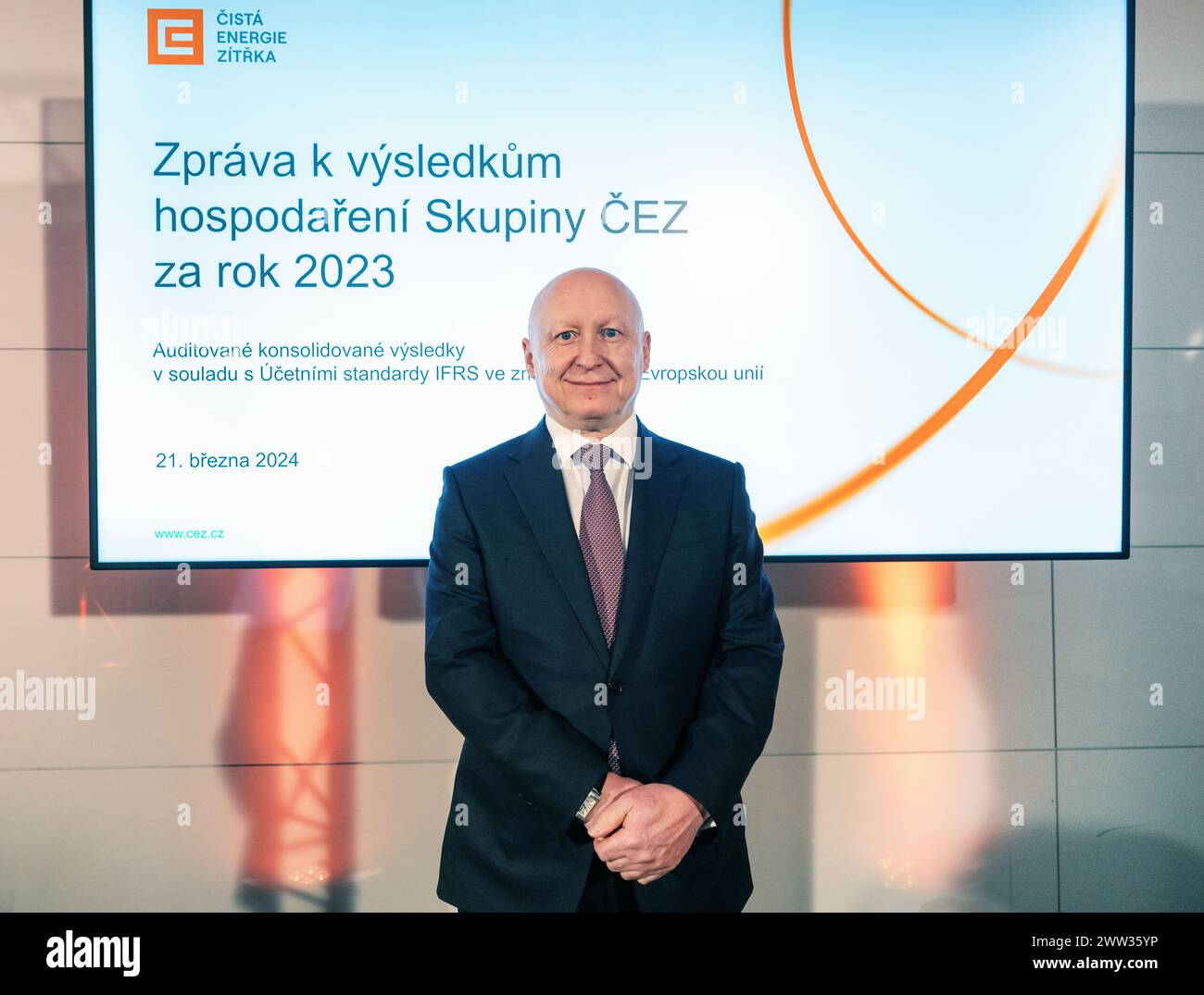 Prague, Czech Republic. 21st Mar, 2024. Daniel Benes, CEO of the CEZ ...