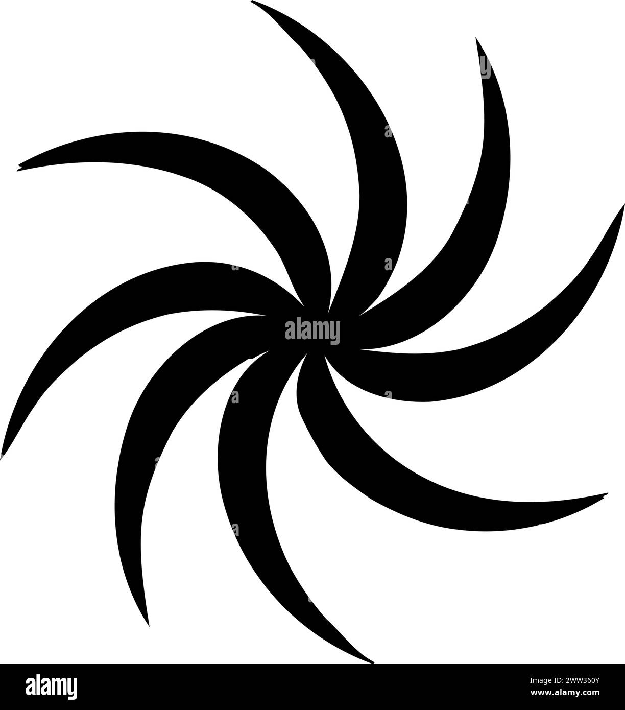 Air swirl mystical religious symbol. Spiritual vortex sign of ...