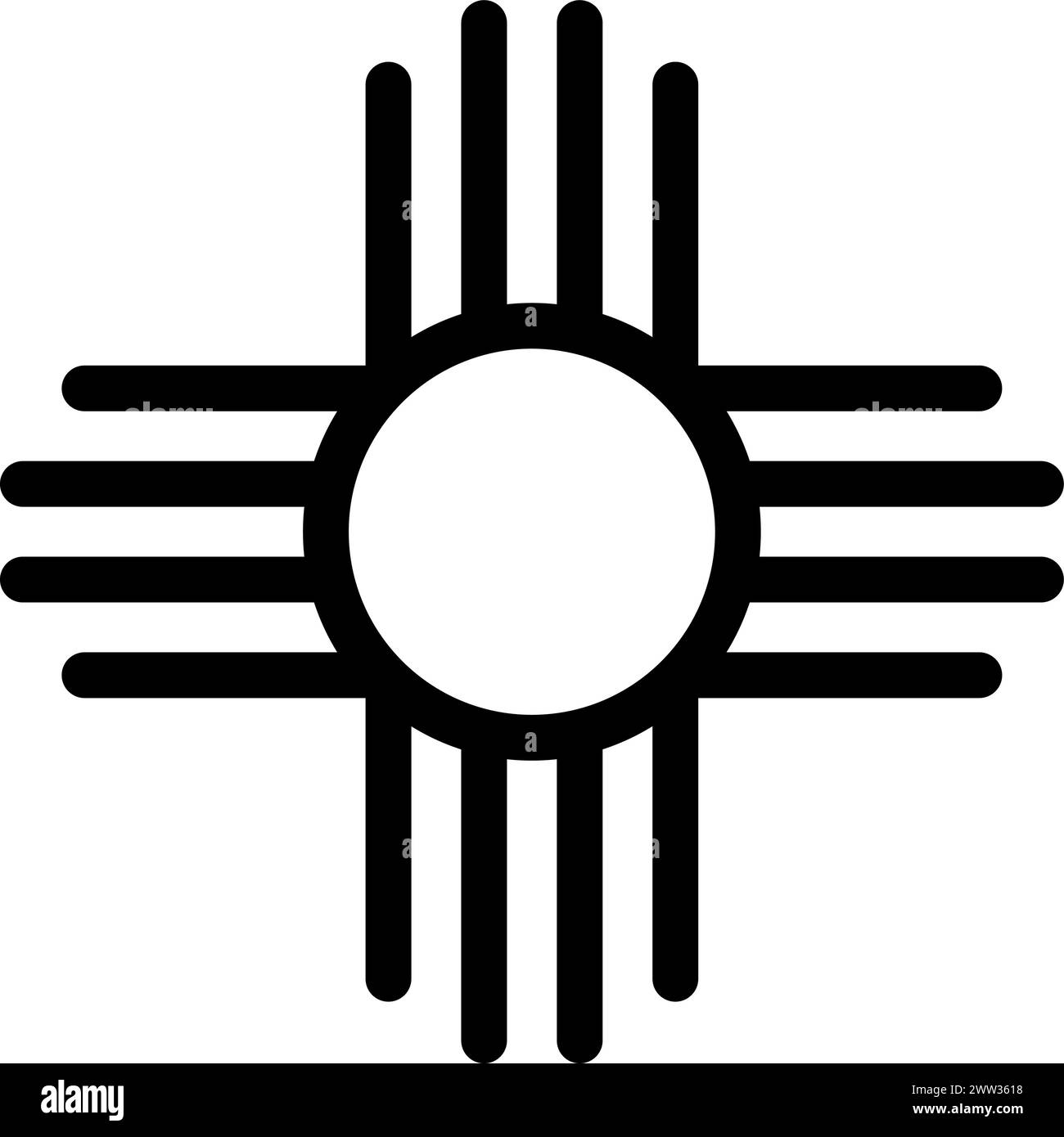 Zia sun symbol Stock Vector Images - Alamy