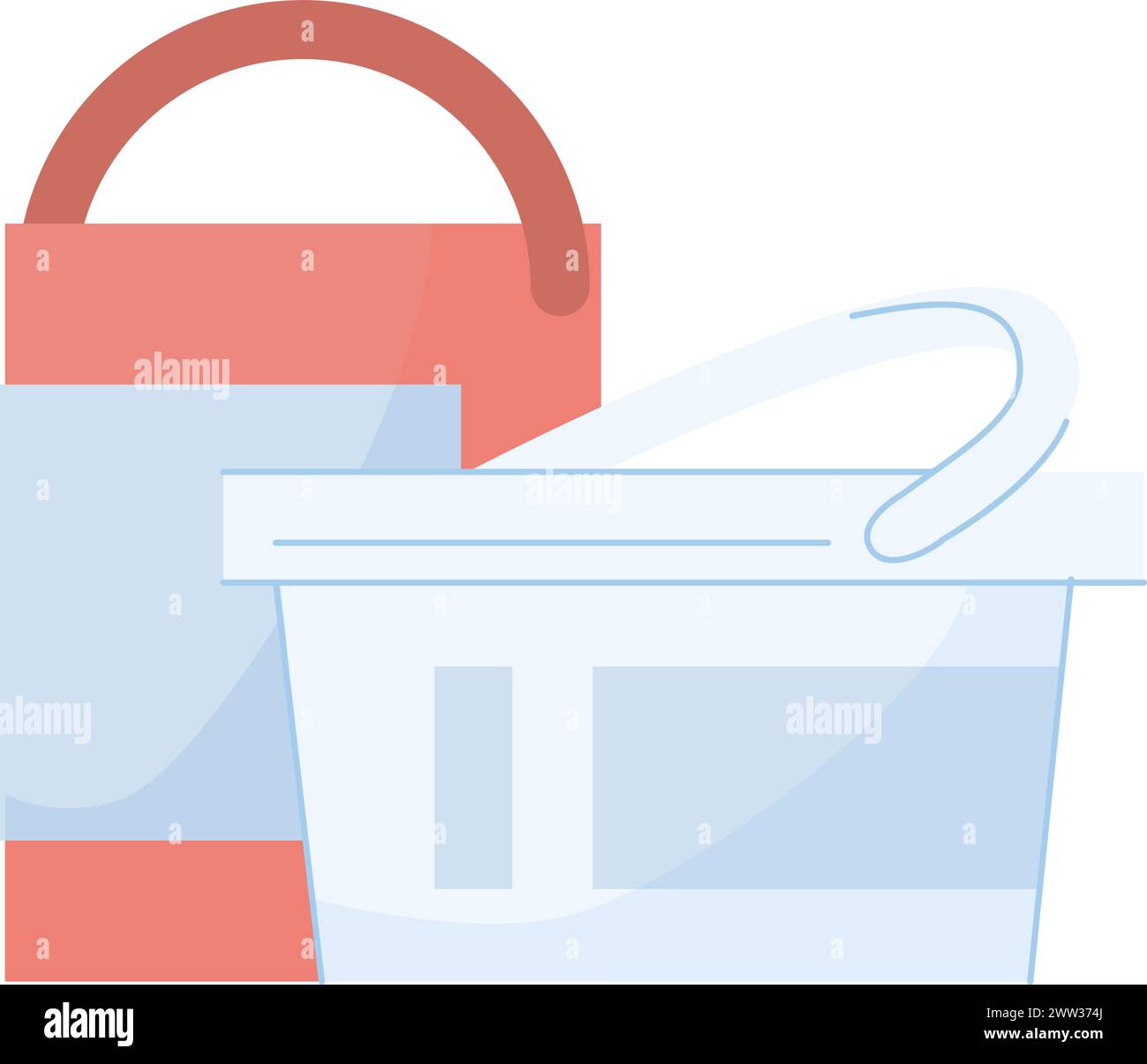 Paint buckets icon. Home renovation color change isolated on white ...