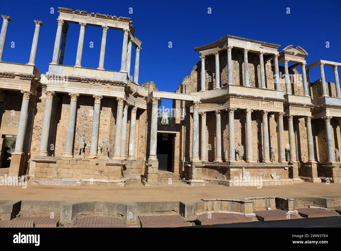 Merida, Extremadura, Spain- October 23, 2023: The colossal Roman ...