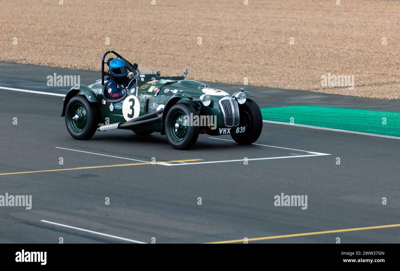 Steve Ward, driving his 1950, Green, Frazer Nash Le Mans Replica ...