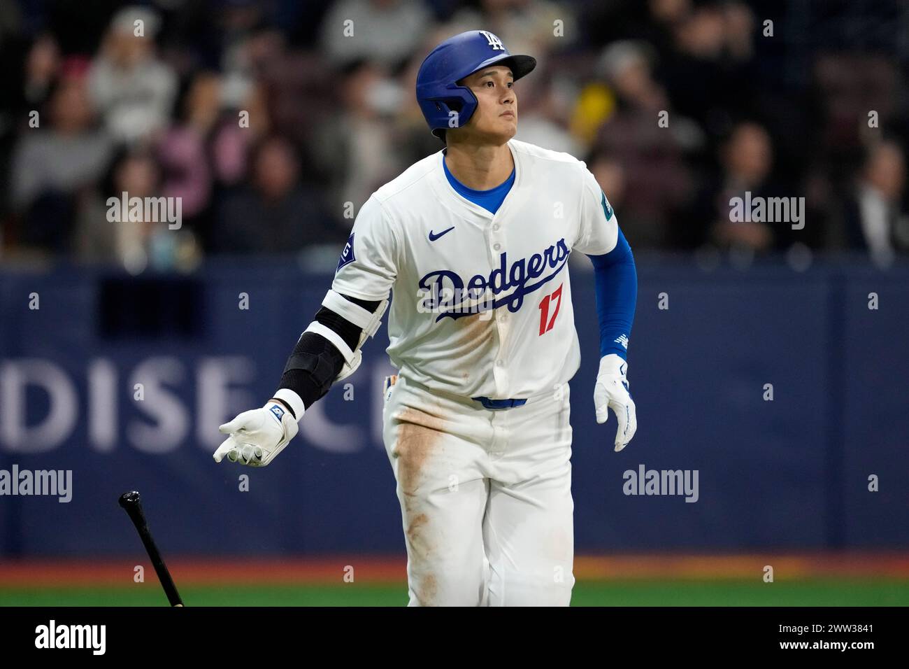 Los Angeles Dodgers designated hitter Shohei Ohtani heads to first ...