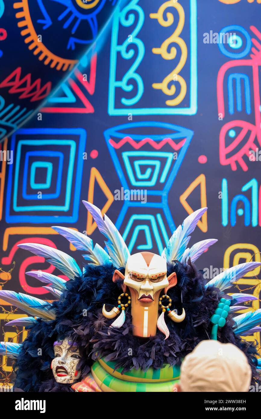 The Very colorful ninots from the Fallas of Valencia, Spain Stock Photo ...