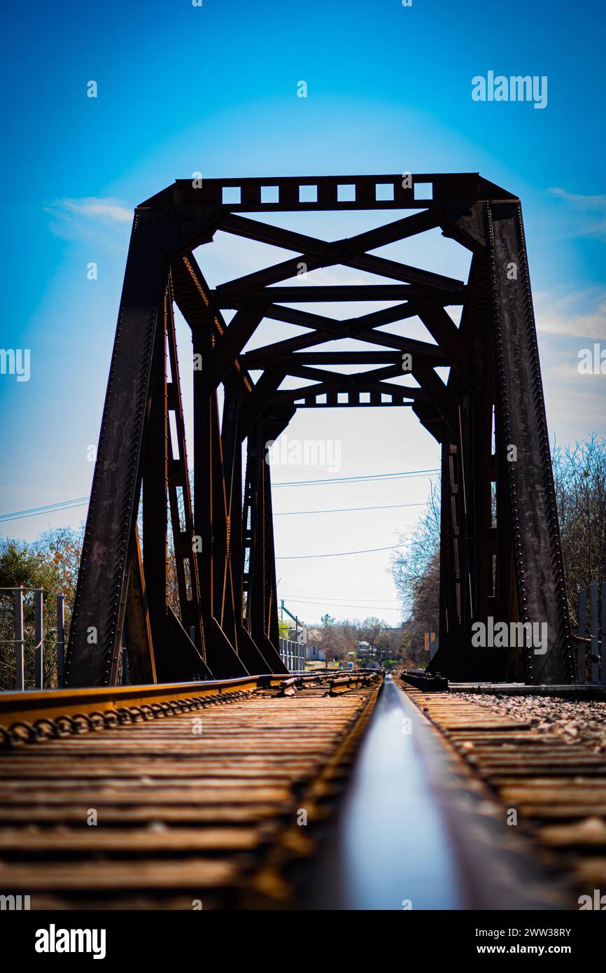 Rustic steel railroad bridge hi-res stock photography and images - Alamy