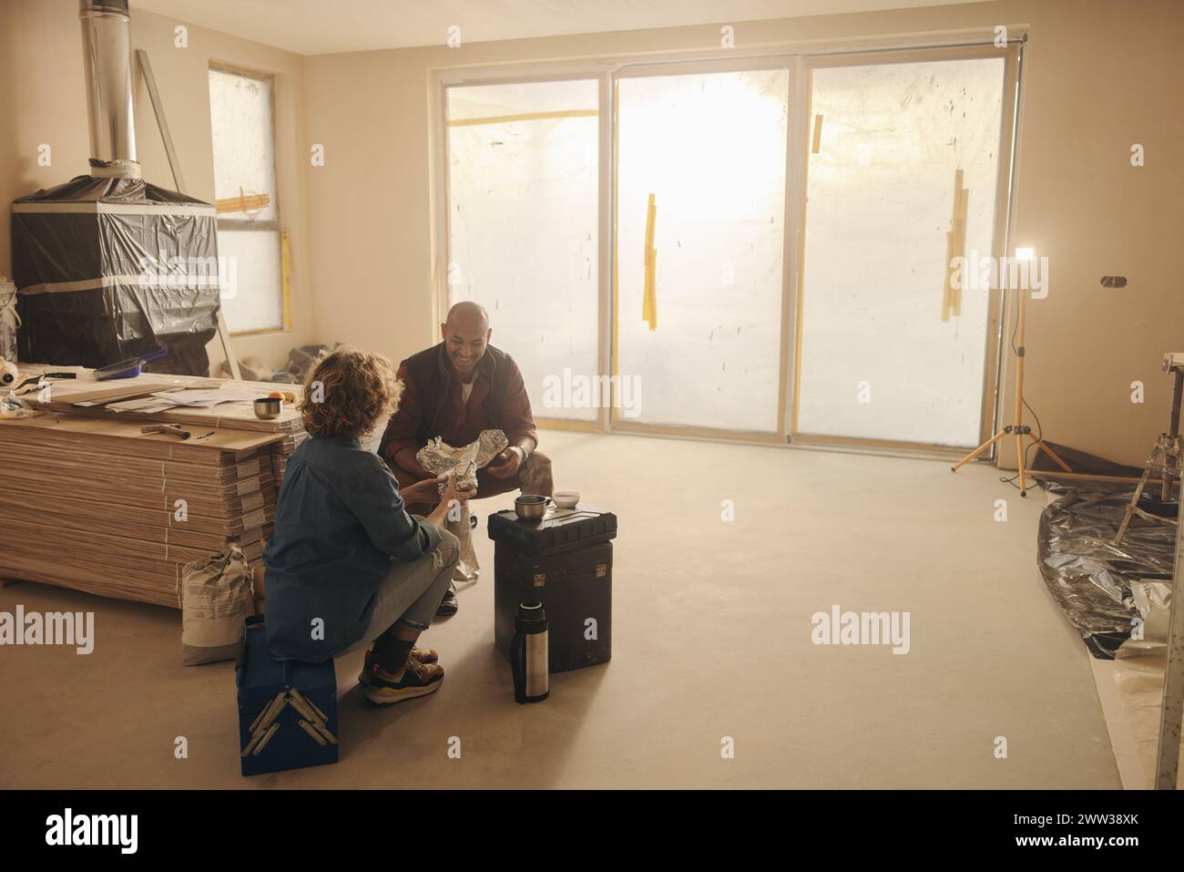 Happy renovation diy couple taking hi-res stock photography and images ...