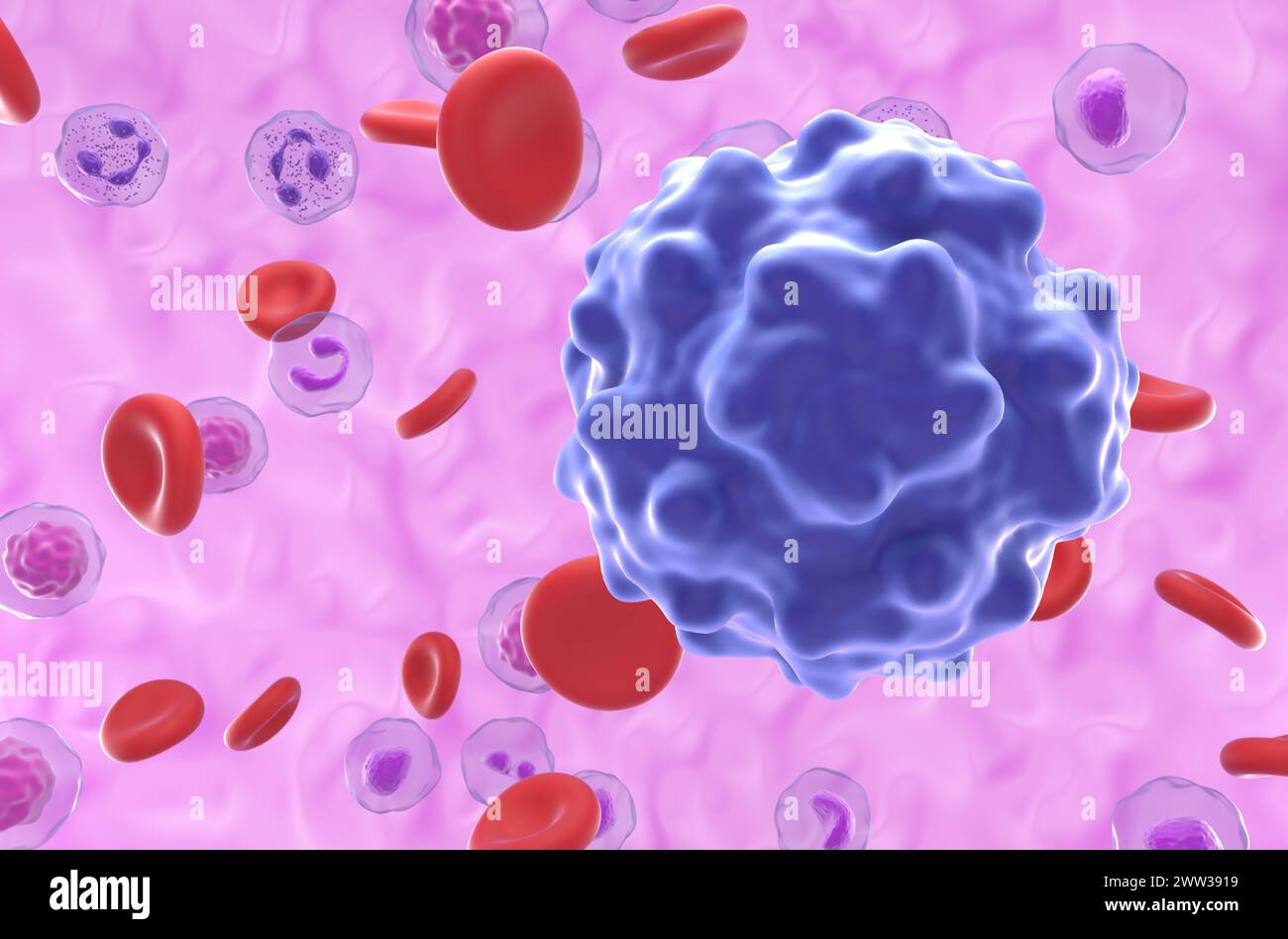 Parvovirus B19 in erythema infectiosum - closeup view 3d illustration ...