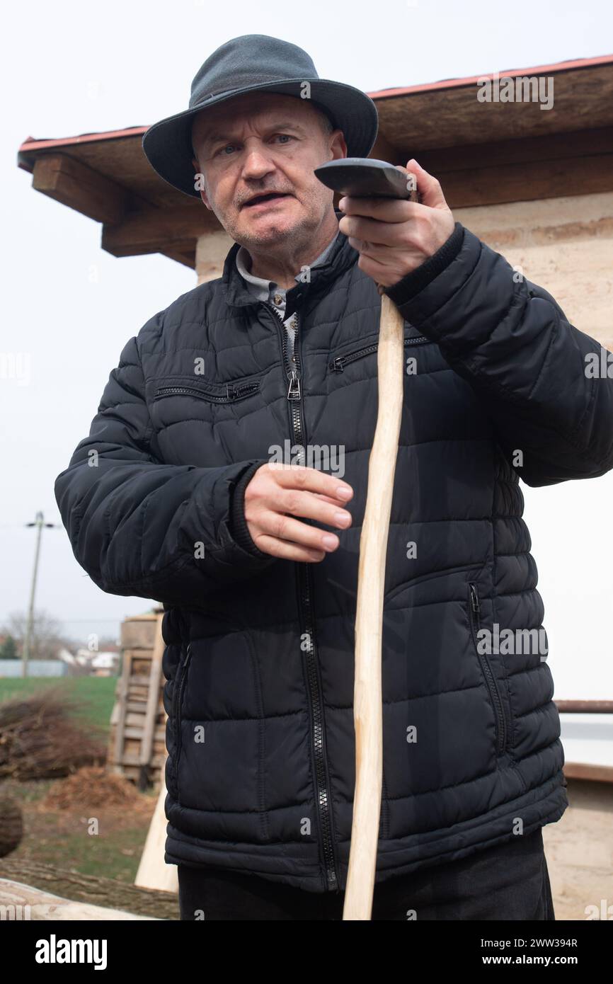 Vsestary, Czech Republic. 21st Mar, 2024. A showing of the construction ...