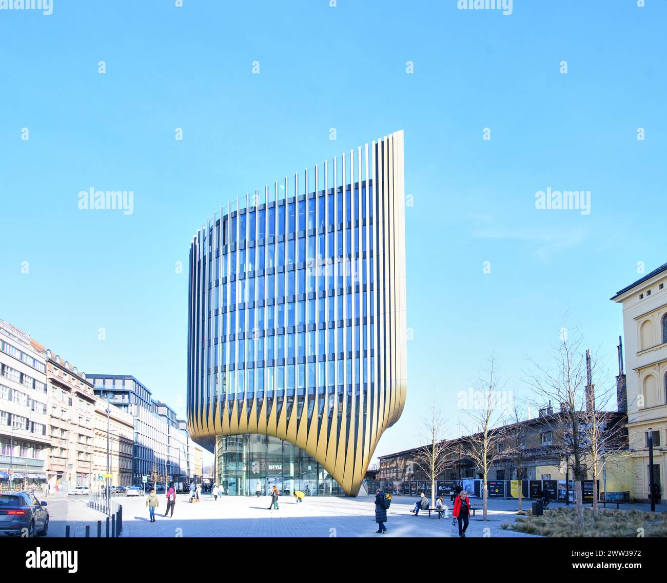 Masaryčka building in Prague by Zaha Hadid Stock Photo - Alamy