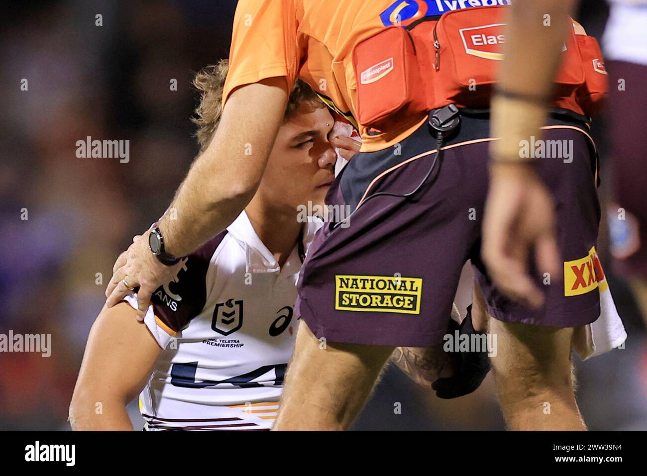 Sydney, Australia. 21st Mar, 2024. Reece Walsh of the Broncos is ...