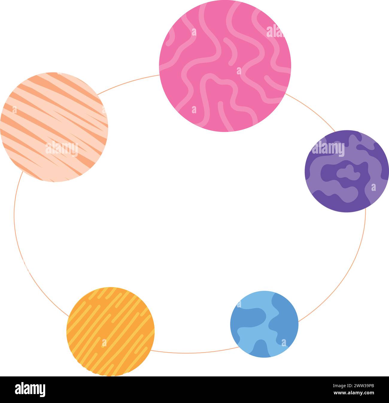 Planet icon. Universe symbol. Colorful space system isolated on white ...