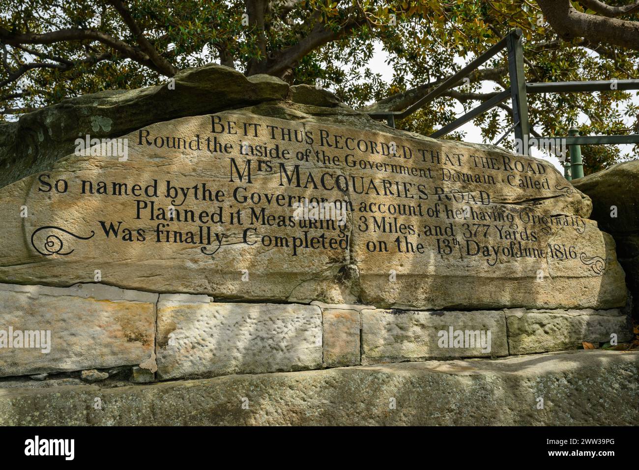 Mrs Macquaries Chair in the Royal Botanic Garden Sydney, Australia ...