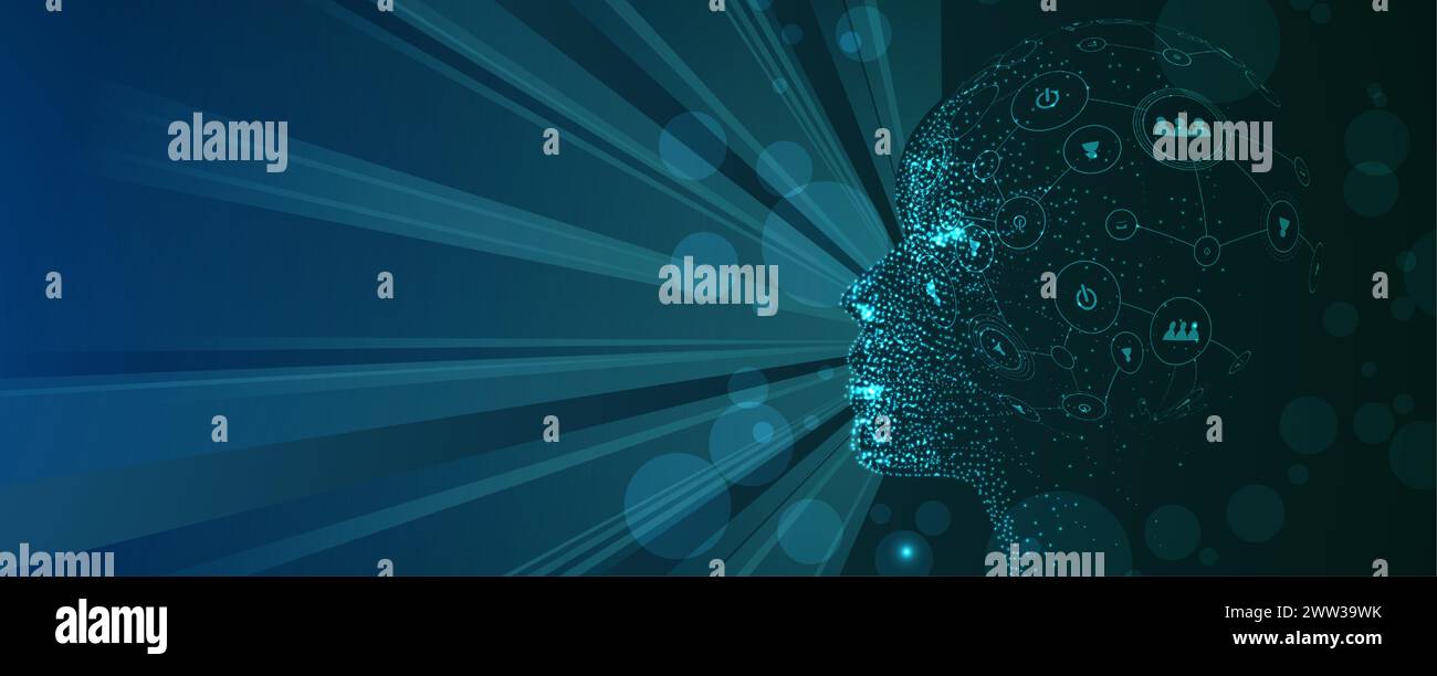 Abstract Artificial intelligence. Cloud computing. Machine learning ...