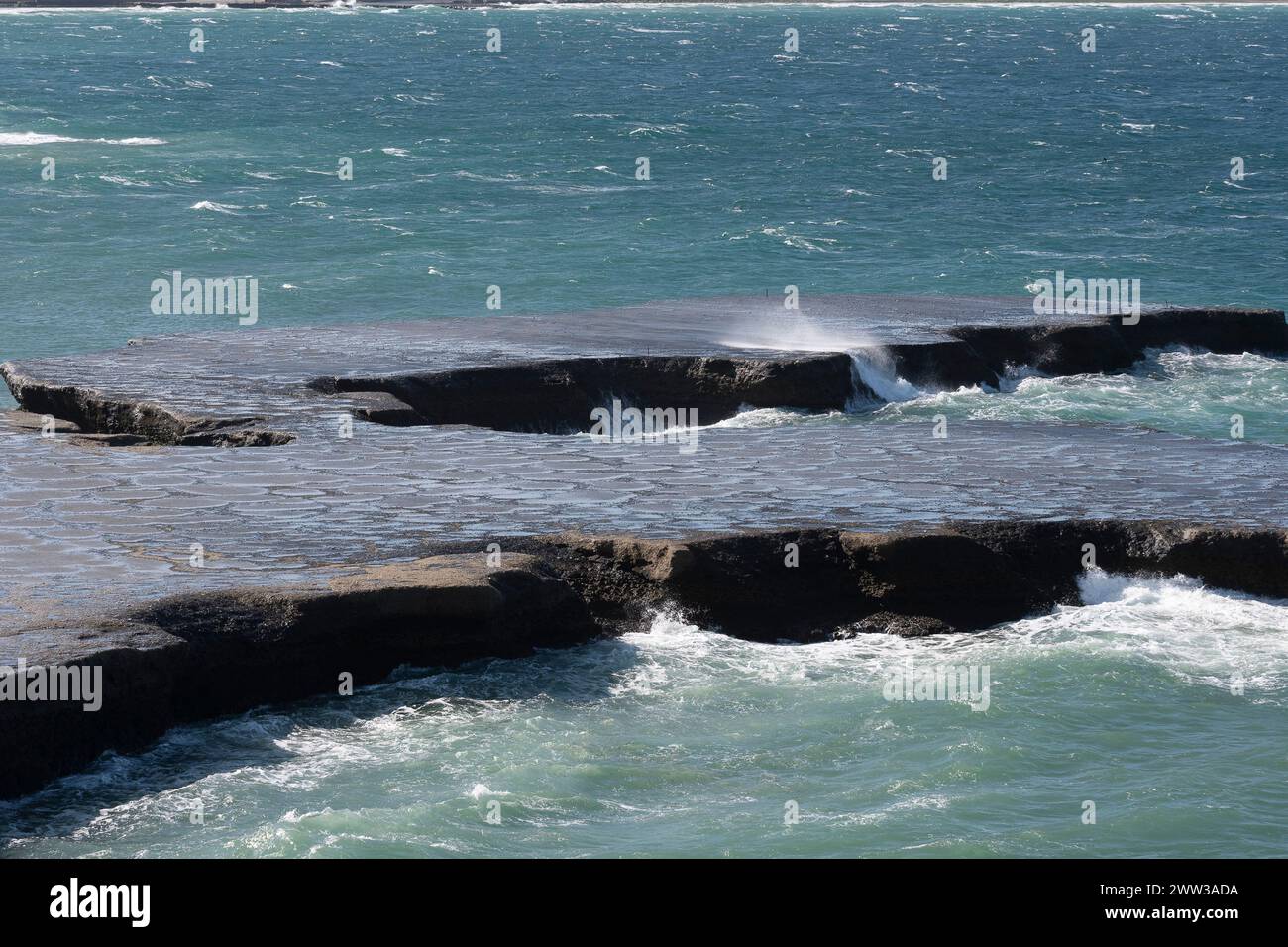 Coastal landscape with cliffs in Peninsula Valdes,Patagonia Argentina ...
