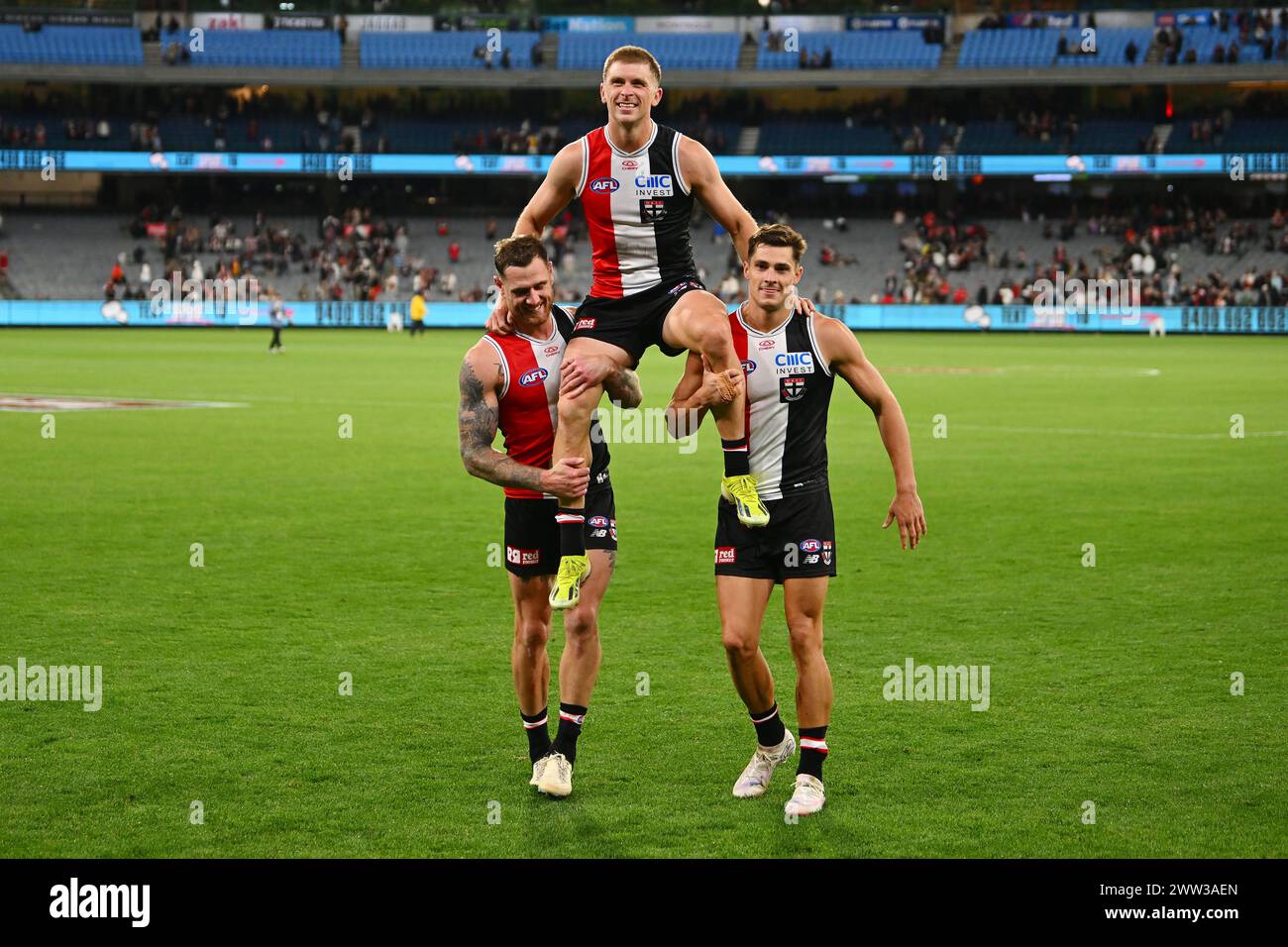Melbourne, Australia. 21st Mar, 2024. Tim Membrey and Jack Steele of ...