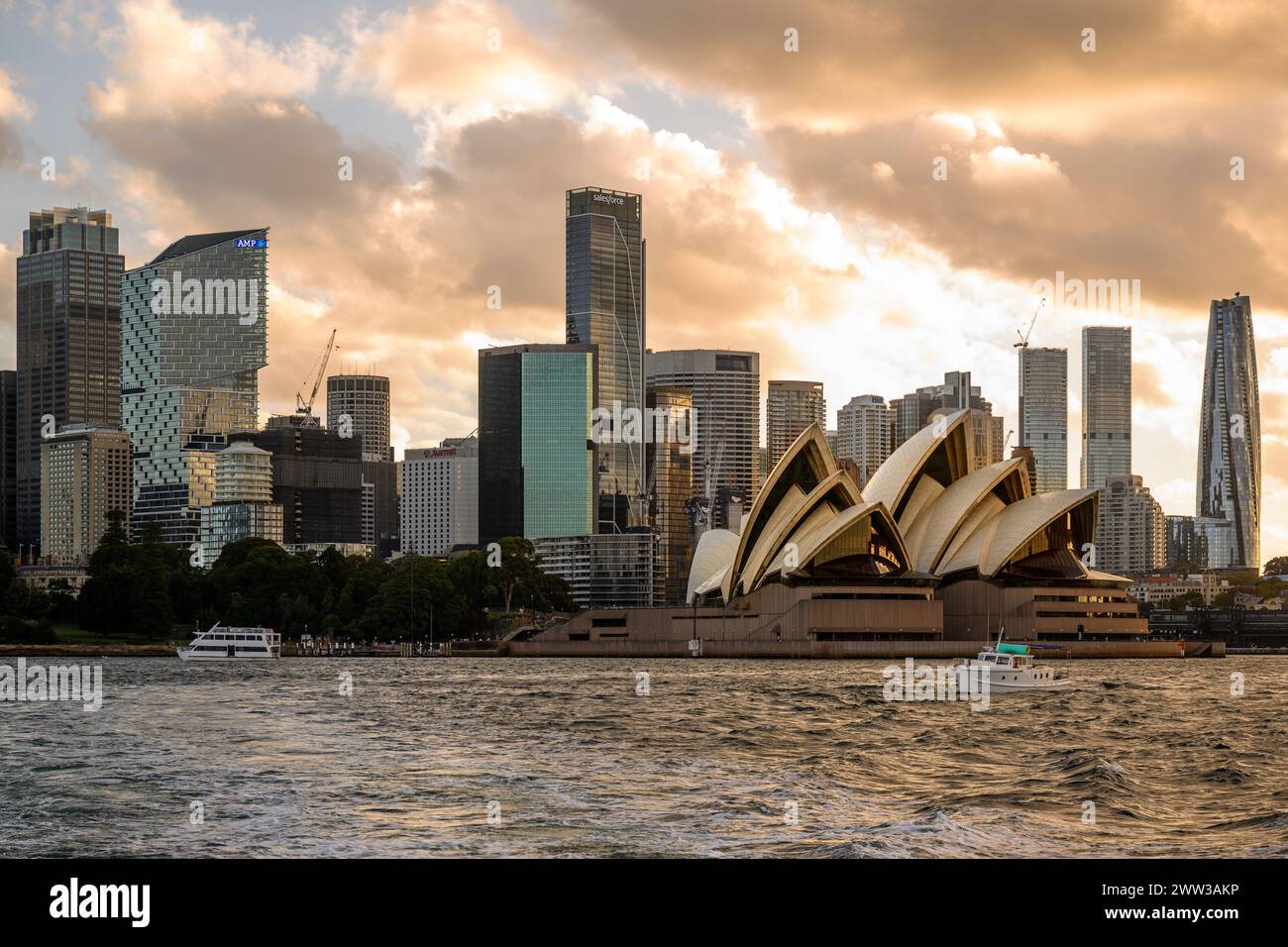 Sydney landscape opera house financial district hi-res stock ...