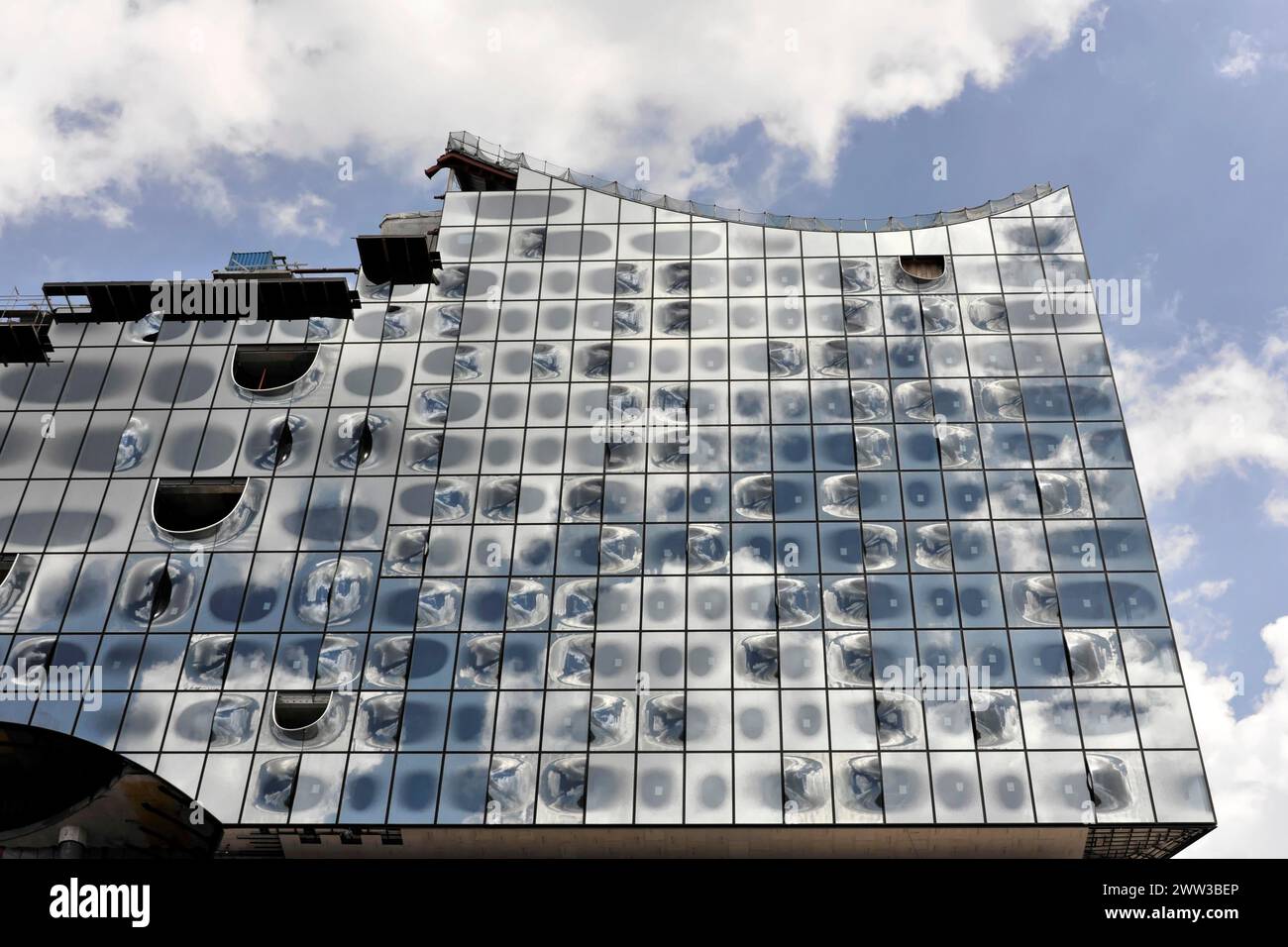 Elbe Philharmonic Hall, Exterior view, Modern building facade with ...