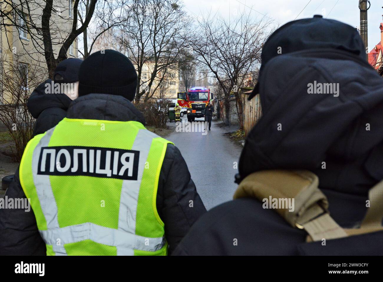Kyiv, Ukraine. 21st Mar, 2024. Ukrainian explosives technicians load a ...