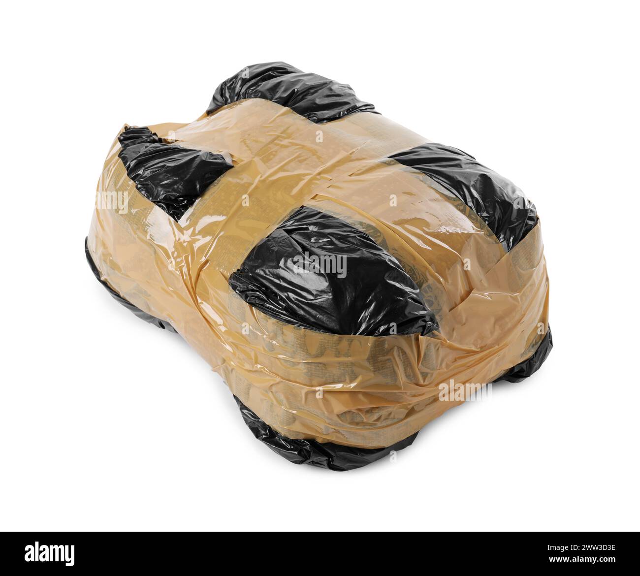 Package with narcotics isolated on white. Drug addiction Stock Photo ...