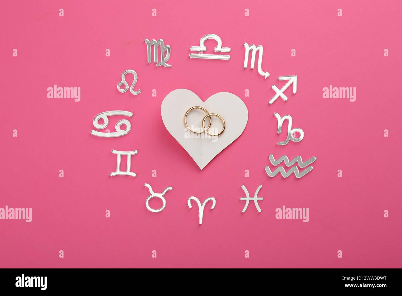 Zodiac signs heart hi-res stock photography and images - Alamy