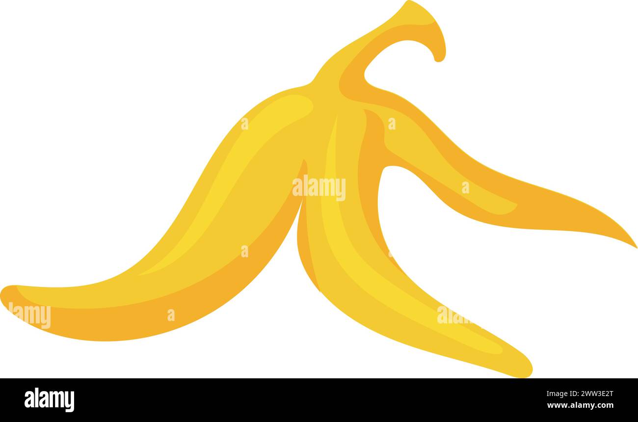 Banana peel. Organic waste. Food waste garbage isolated on white ...