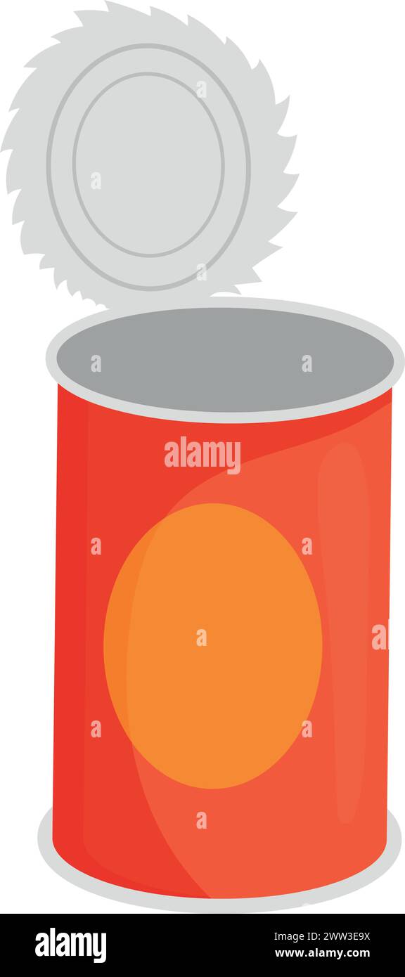 Cartoon open tin can Cut Out Stock Images & Pictures - Alamy