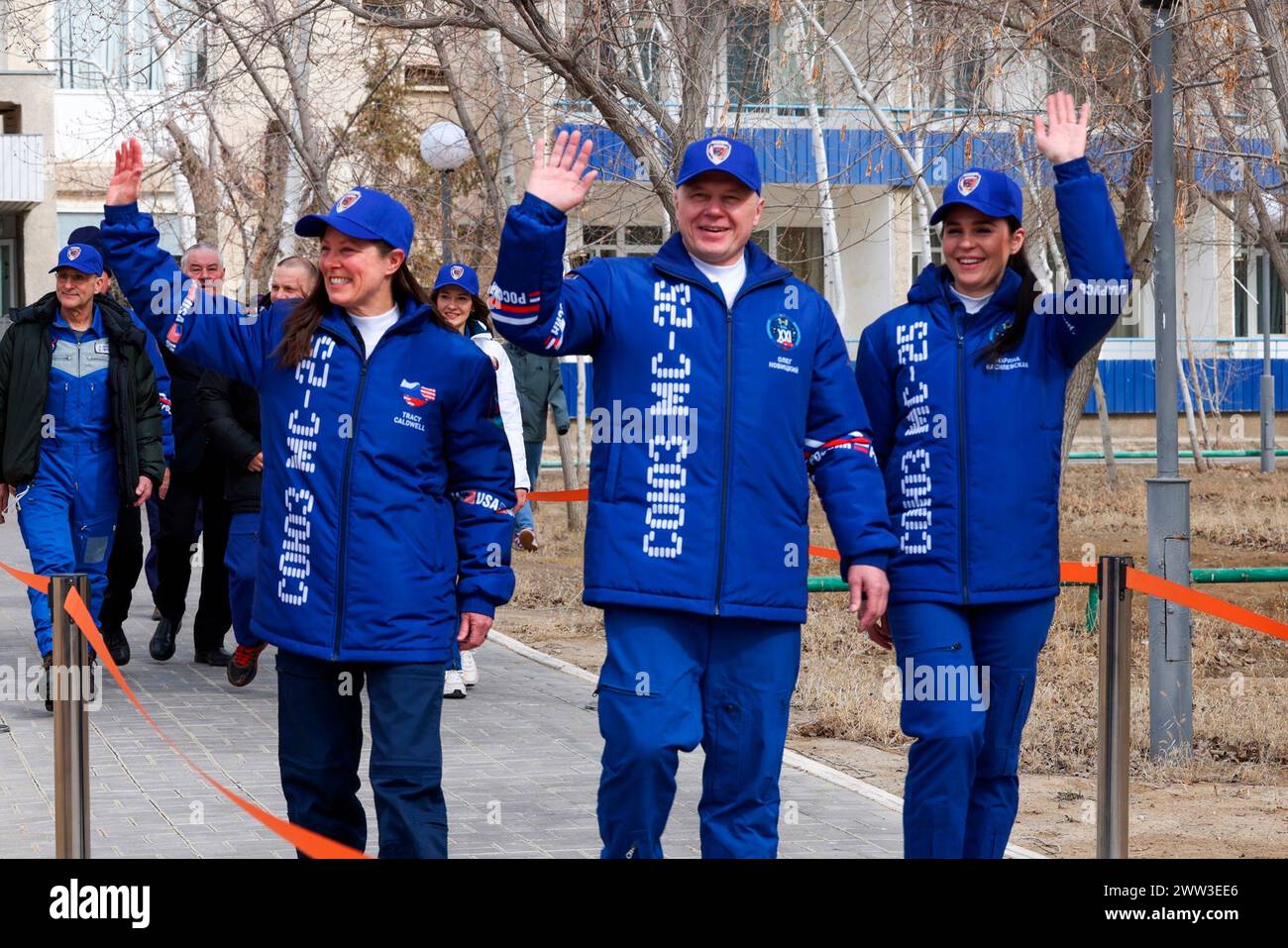 In this photo released by Roscosmos space corporation on Thursday ...