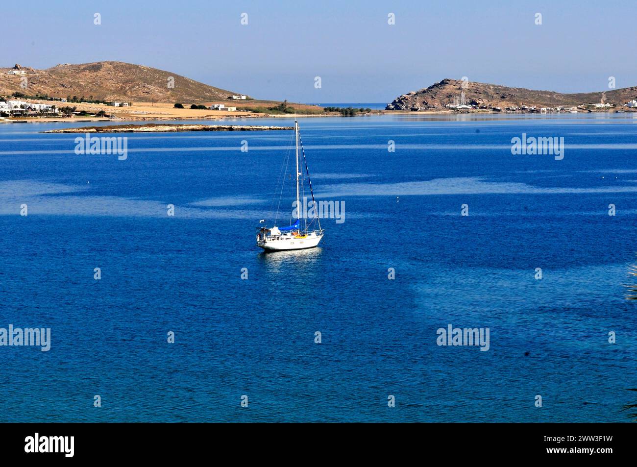 Sailor boat, greece Stock Photo - Alamy
