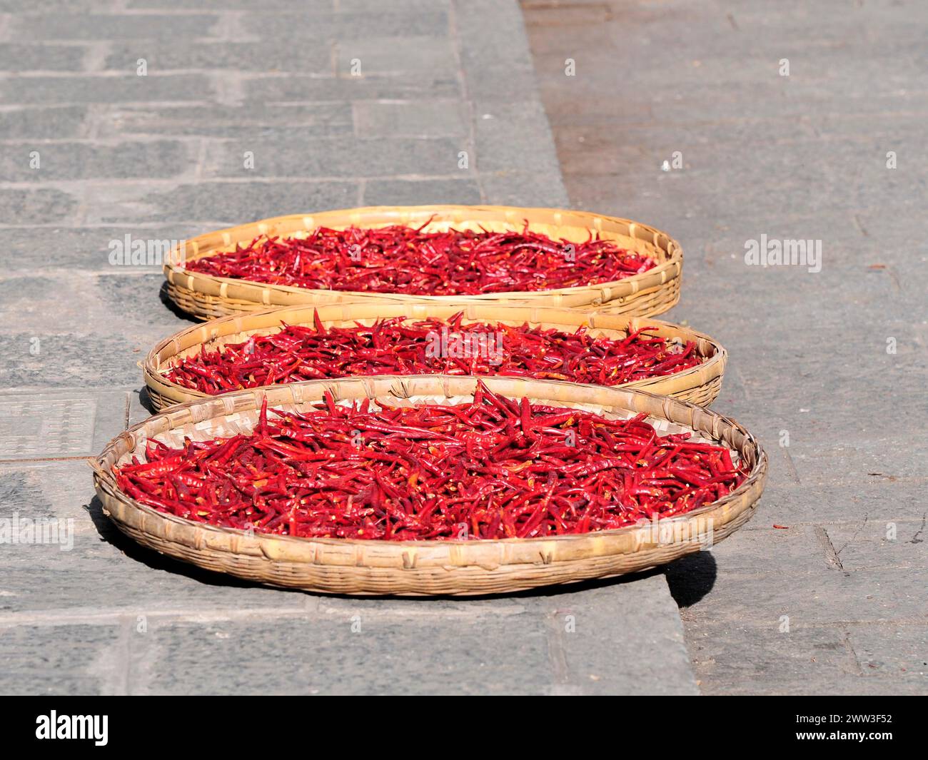 Dryed red hot chilly pepper, china Stock Photo - Alamy