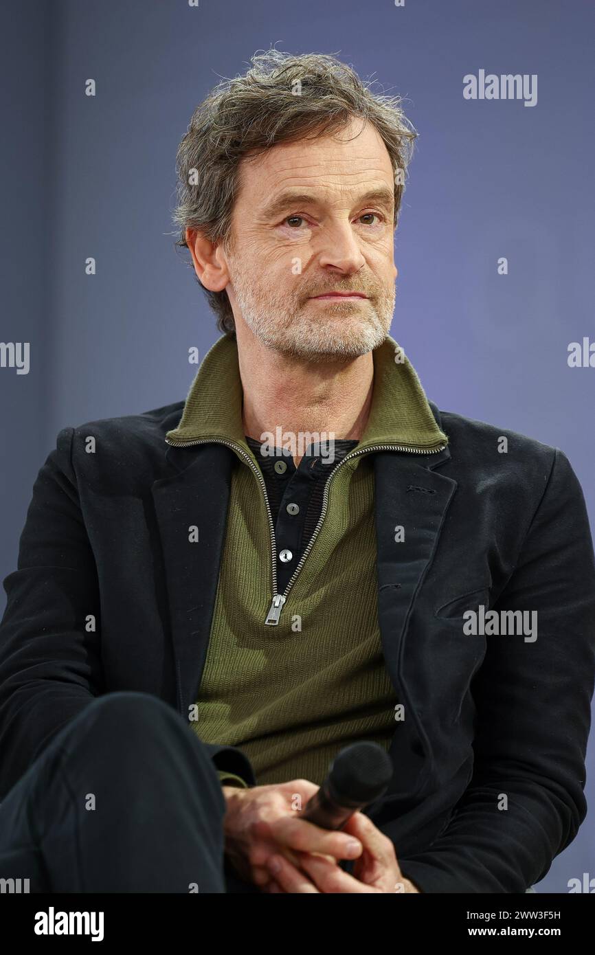 Leipzig, Germany. 21st Mar, 2024. German actor Jörg Hartmann speaks at ...