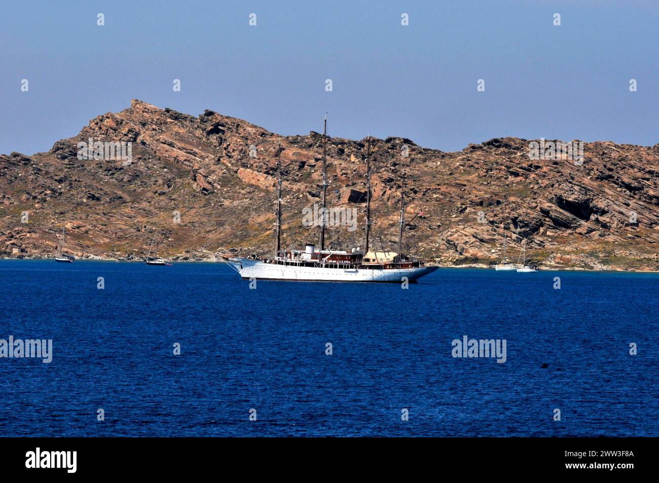 Sailor boat, greece Stock Photo - Alamy
