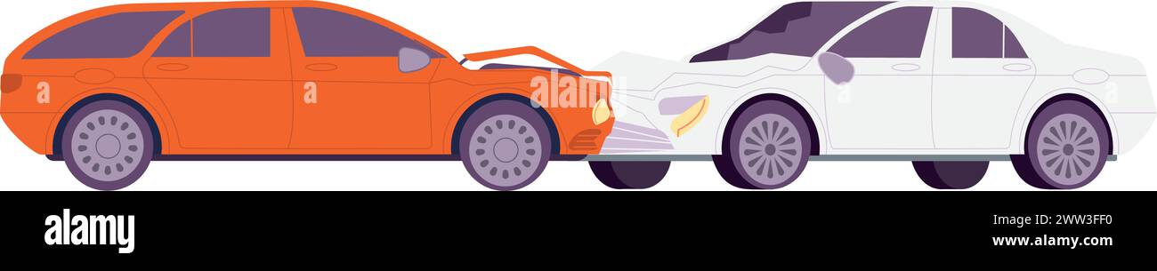 Car crash icon. Road accident with wreck damage isolated on white ...