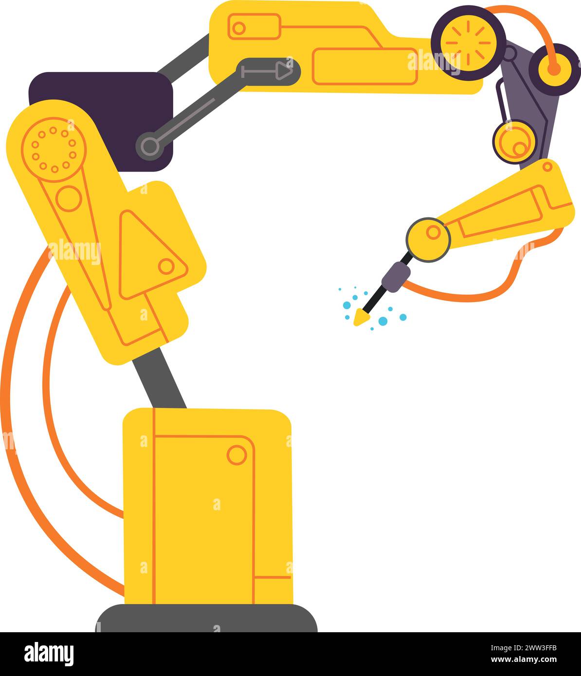 Mechanical device for factory assembly line. Hydraulic electronic tool ...
