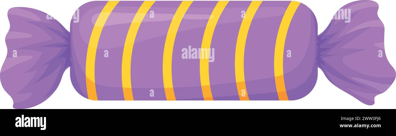 Wrapped candy. Cartoon sweet icon. Confectionery food isolated on white ...