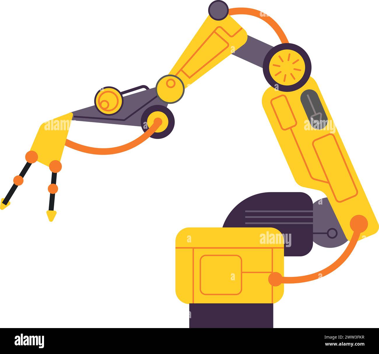 Hydraulic arm. Mechanic manipulator for industrial factory assembly ...