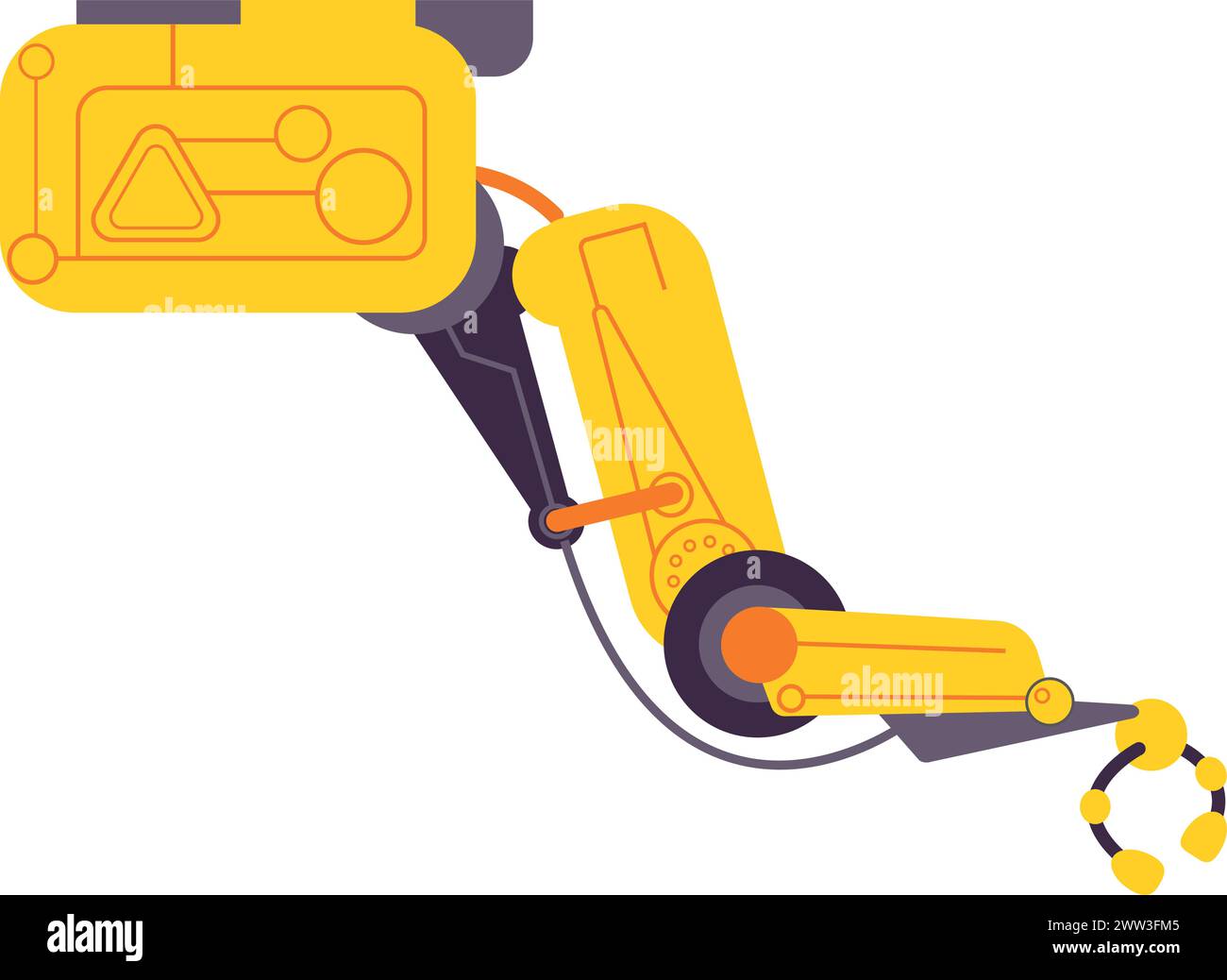 Robo arm. Modern engineering device. Industrial technology isolated on ...