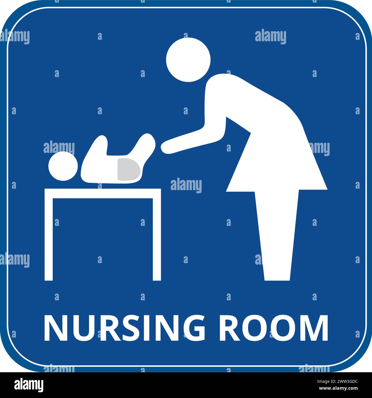 Blue nursing room banner on a white background Stock Vector Image & Art ...