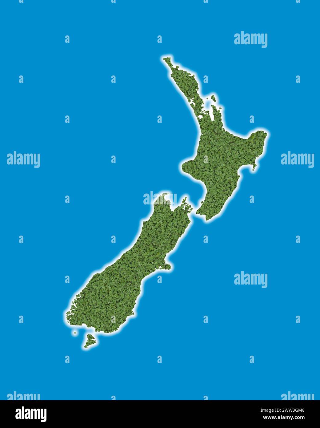 New zealand map outline hi-res stock photography and images - Alamy