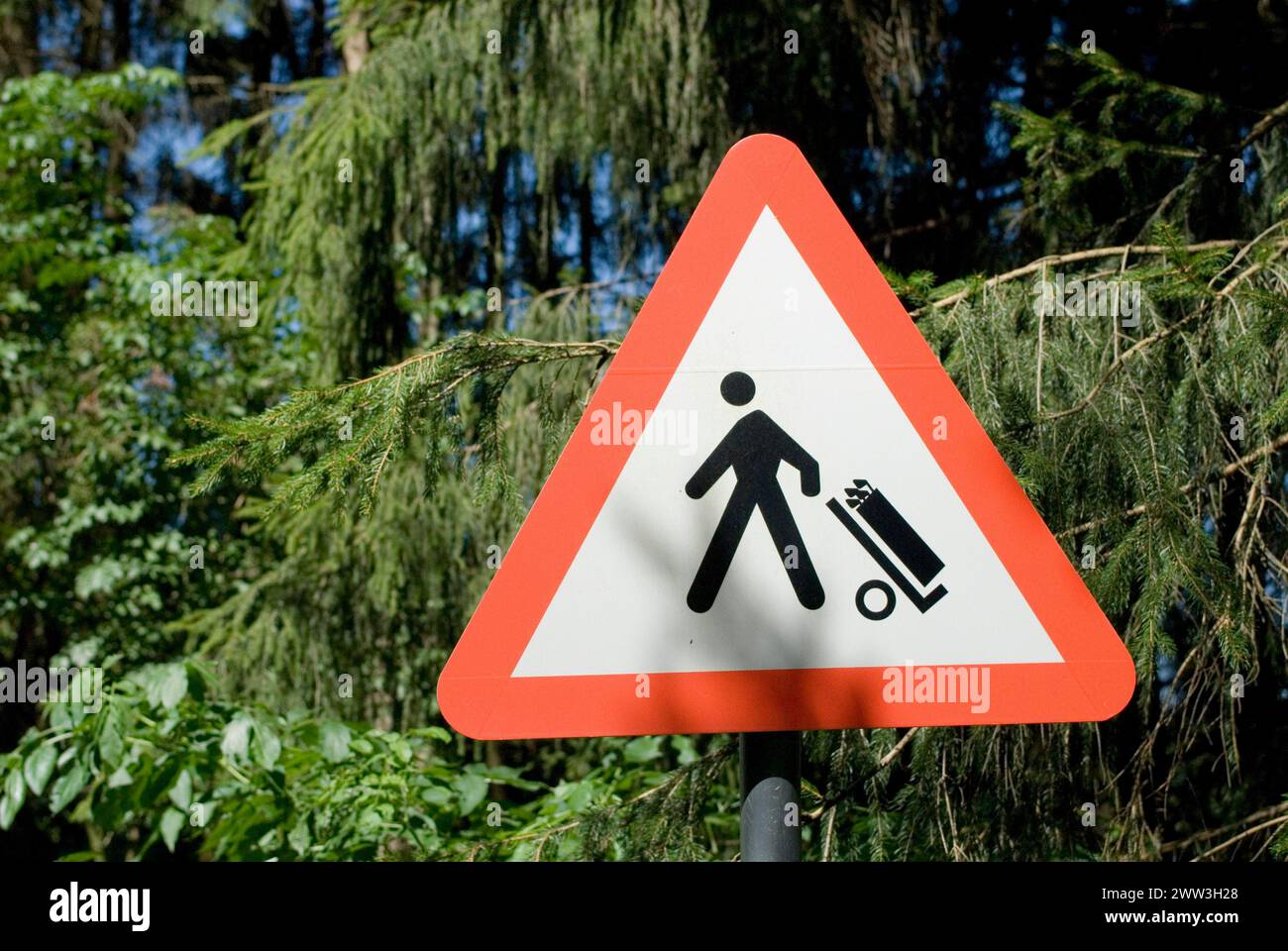 Traffic Sign Attention gulf players crossing the road Upper Bavaria ...