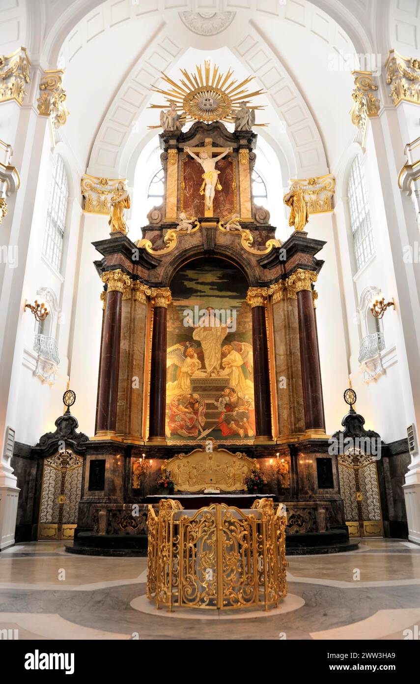 Michaeliskirche, Michel, baroque church St. Michaelis, first start of ...