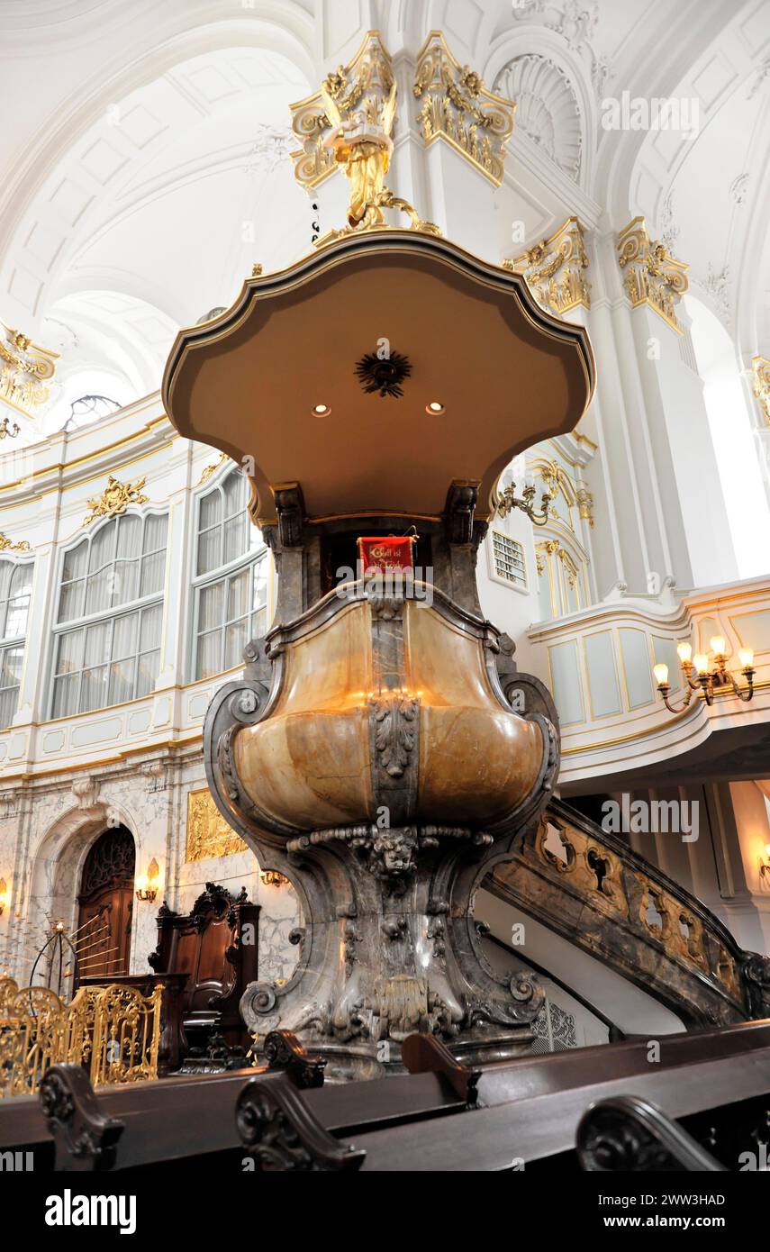 Michaeliskirche, Michel, baroque church St. Michaelis, first start of ...