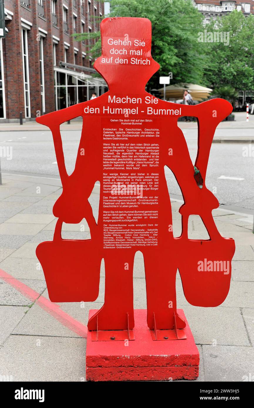 Hans Hummel information figure, at the start of a marked path through ...