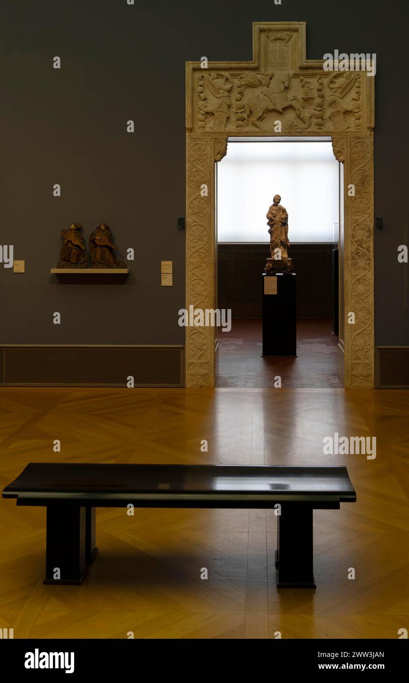 Interior view, rooms with the sculpture exhibition, Bode Museum, Berlin ...