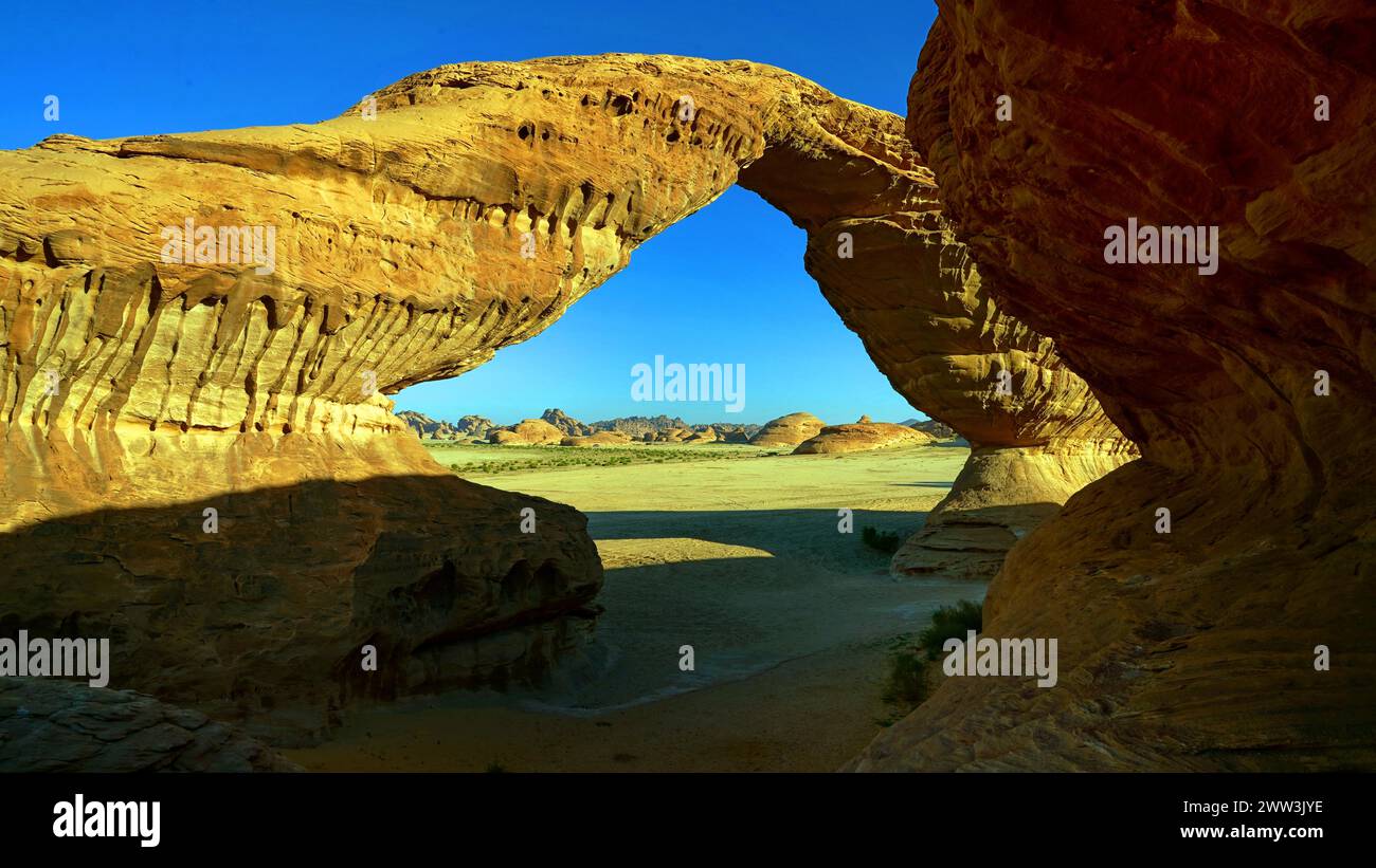 Rainbow Arch in Al Ula, Al Ula, Saudi Arabia, Middle East Stock Photo ...